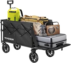 Amazon.com: VIVOSUN Collapsible Wagon with Tailgate, 330lb Load-Bearing ...