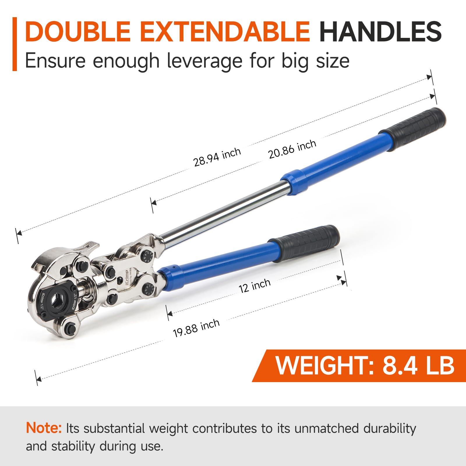 Snapklik.com : iCrimp Copper Tube Fittings Crimping Tool, 1/2" 3/4" 1 ...