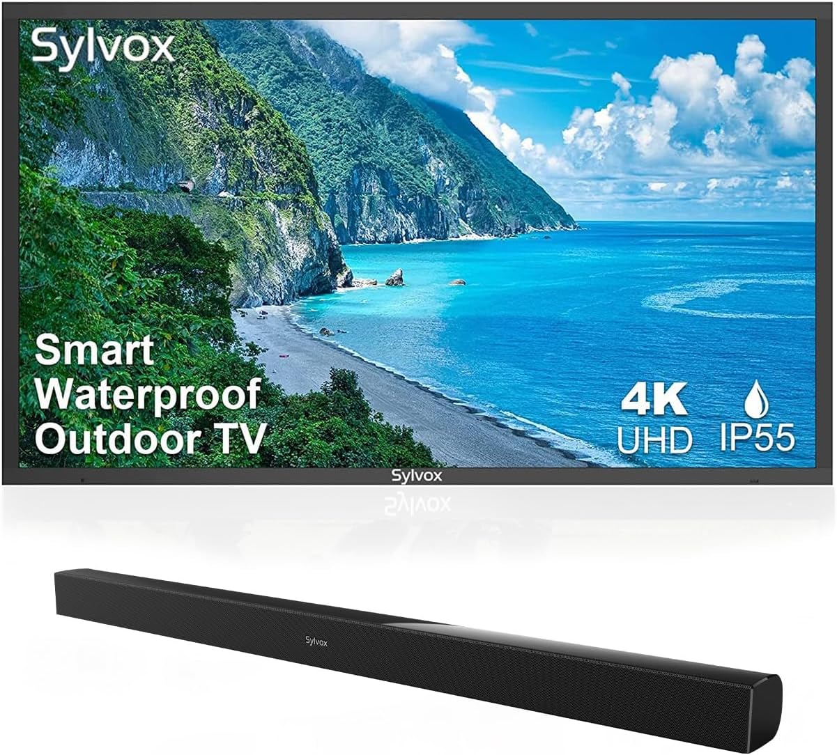 Amazon.com: SYLVOX Outdoor TV, 43'' Smart Waterproof Television, 4K UHD ...