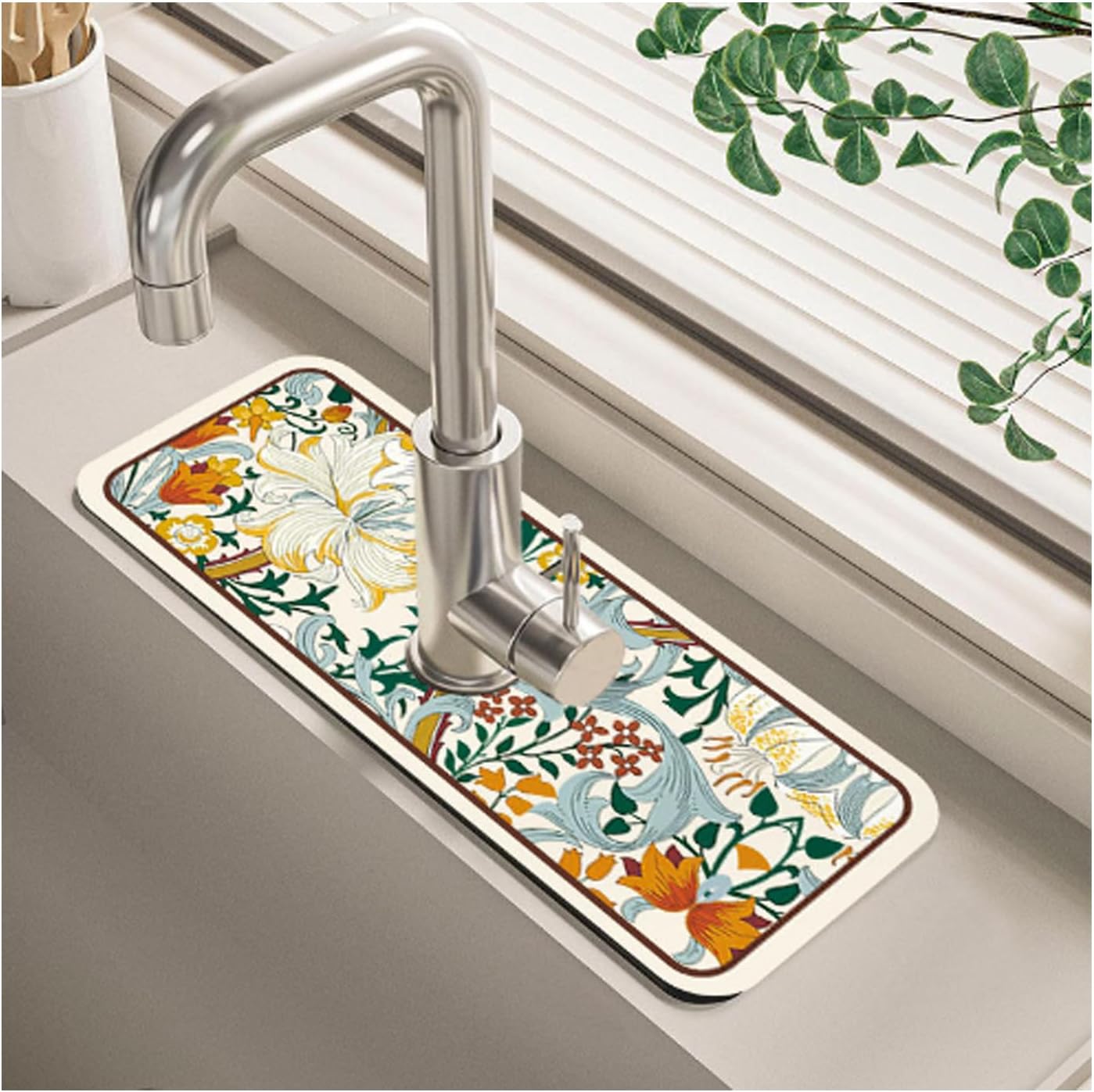Amazon.com: 2 Pcs 2024 NEW Fantasy Style Faucet Draining Mat, Self ...