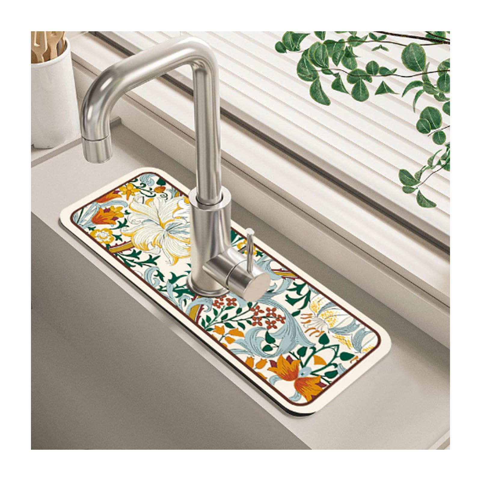 Amazon.com: 2 Pcs 2024 NEW Fantasy Style Faucet Draining Mat, Self ...