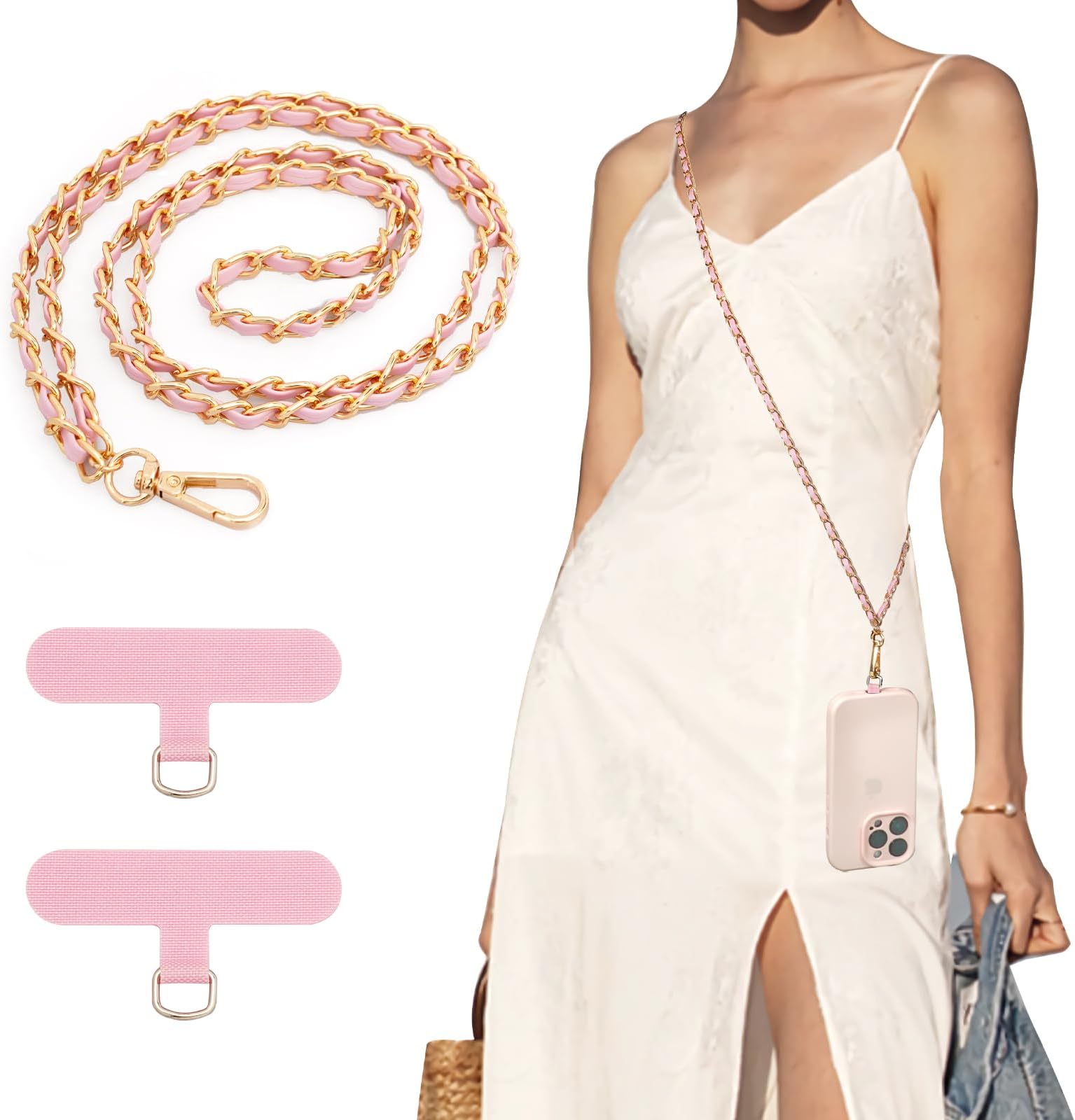 Amazon.com: TiMOVO Universal Phone Lanyard, Metal Cell Phone Chain Anti ...