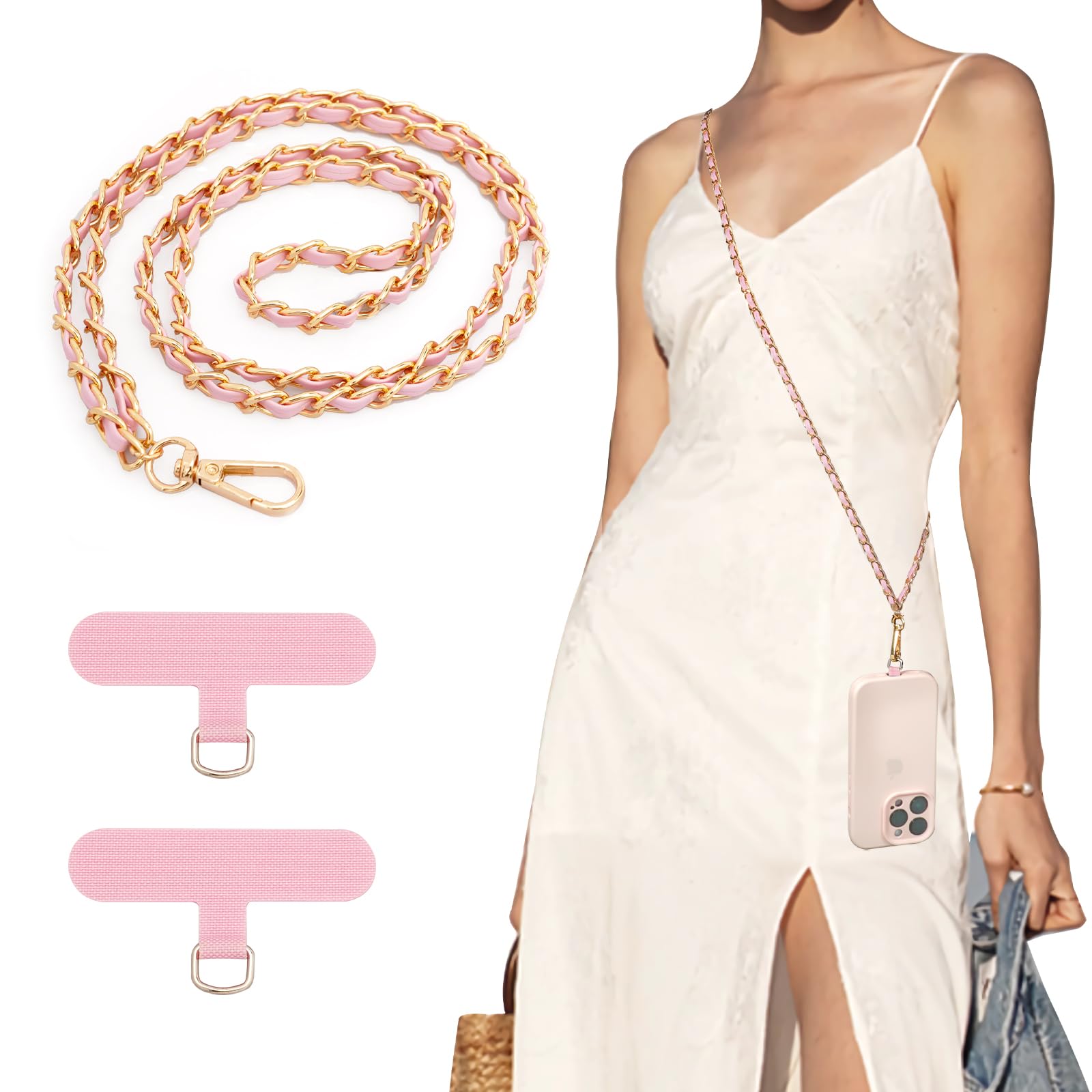 Amazon.com: TiMOVO Universal Phone Lanyard, Metal Cell Phone Chain Anti ...