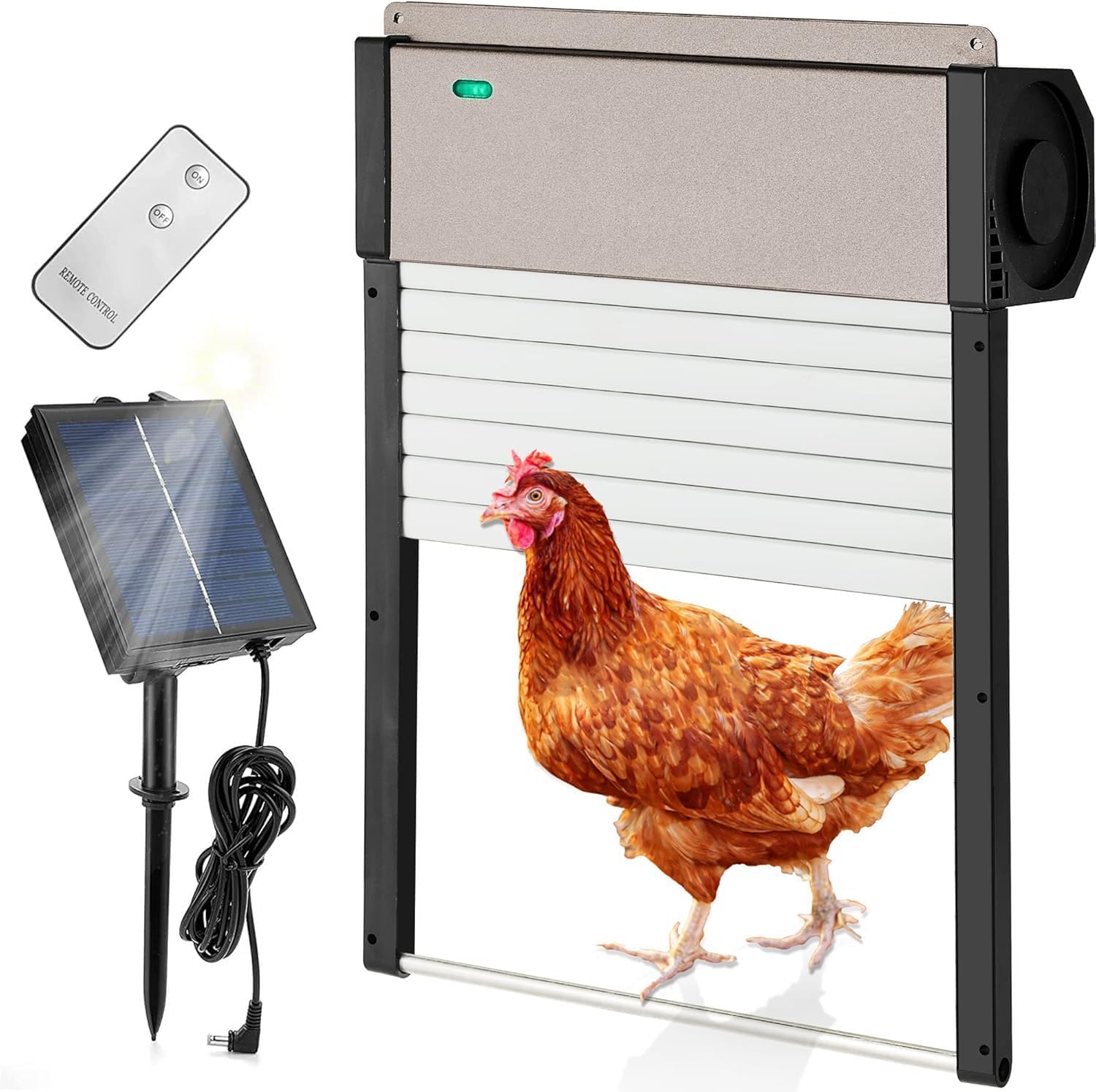 Amazon.com: Chicken Coop Automatic Door Solar Powered Chicken Door ...
