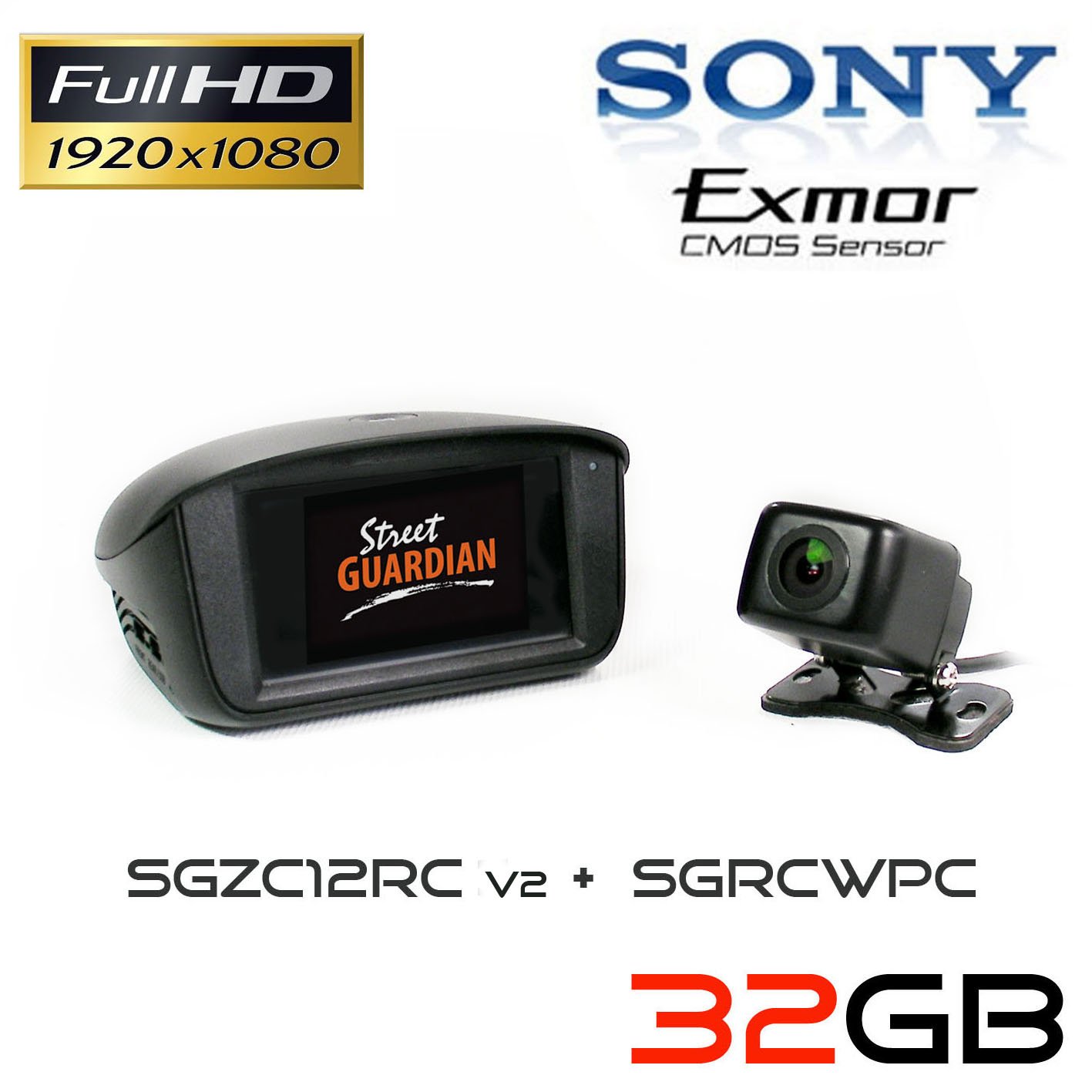 Buy Street Guardian SGZC12RC V2 Remote Camera DashCam with Sony Exmor ...