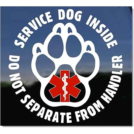 Amazon.com: TOTOMO Service Dog on Board Do Not Separate from Handler ...