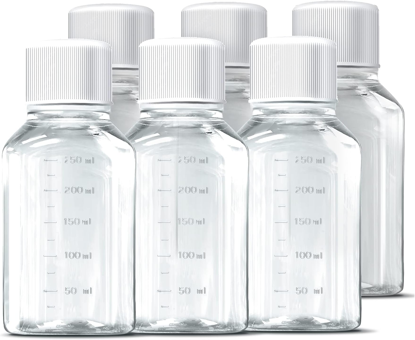 Amazon.com: G6 Scientific 250 ml Plastic Reagent Bottle 6-Pack ...