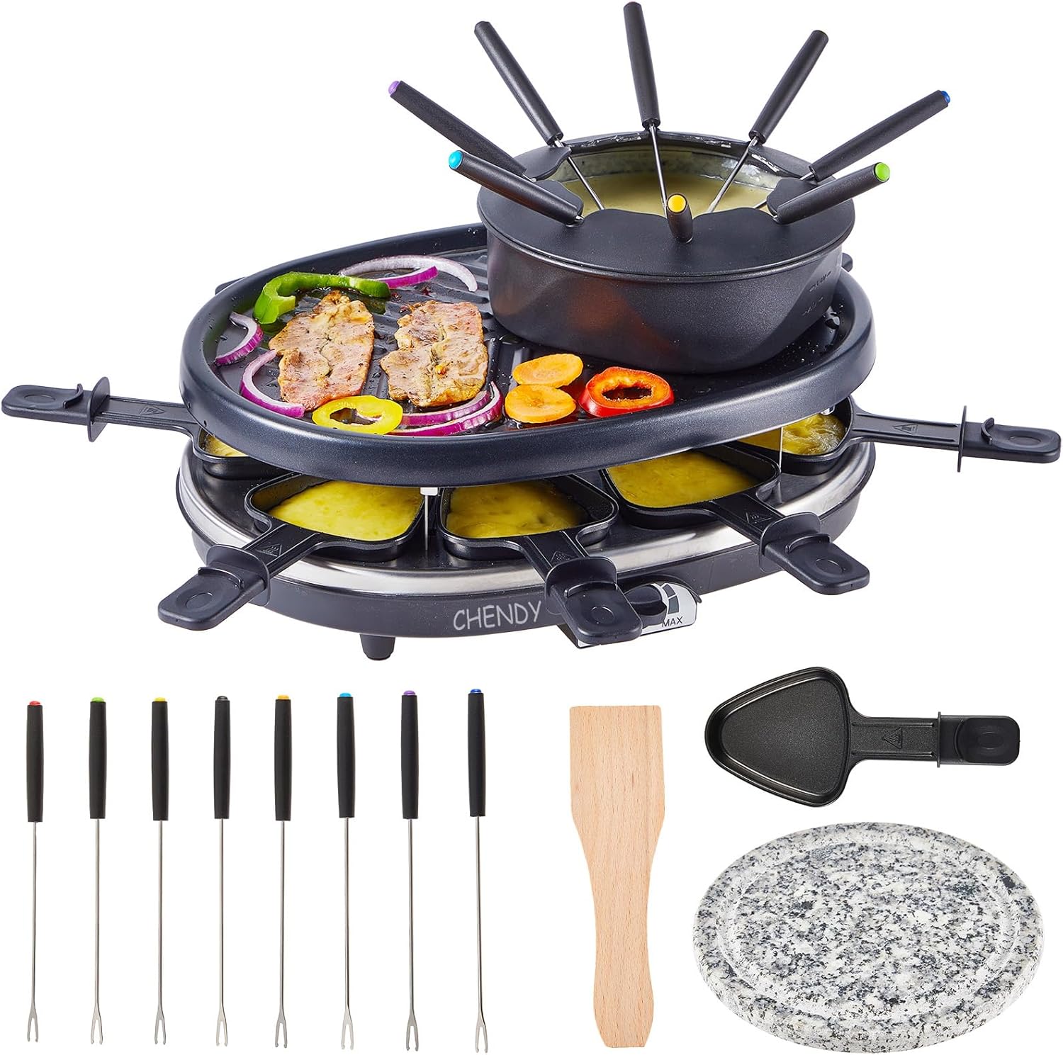 Amazon.com: Electric Fondue Pot Set,Cheese Fondue Pot and Chocolate ...