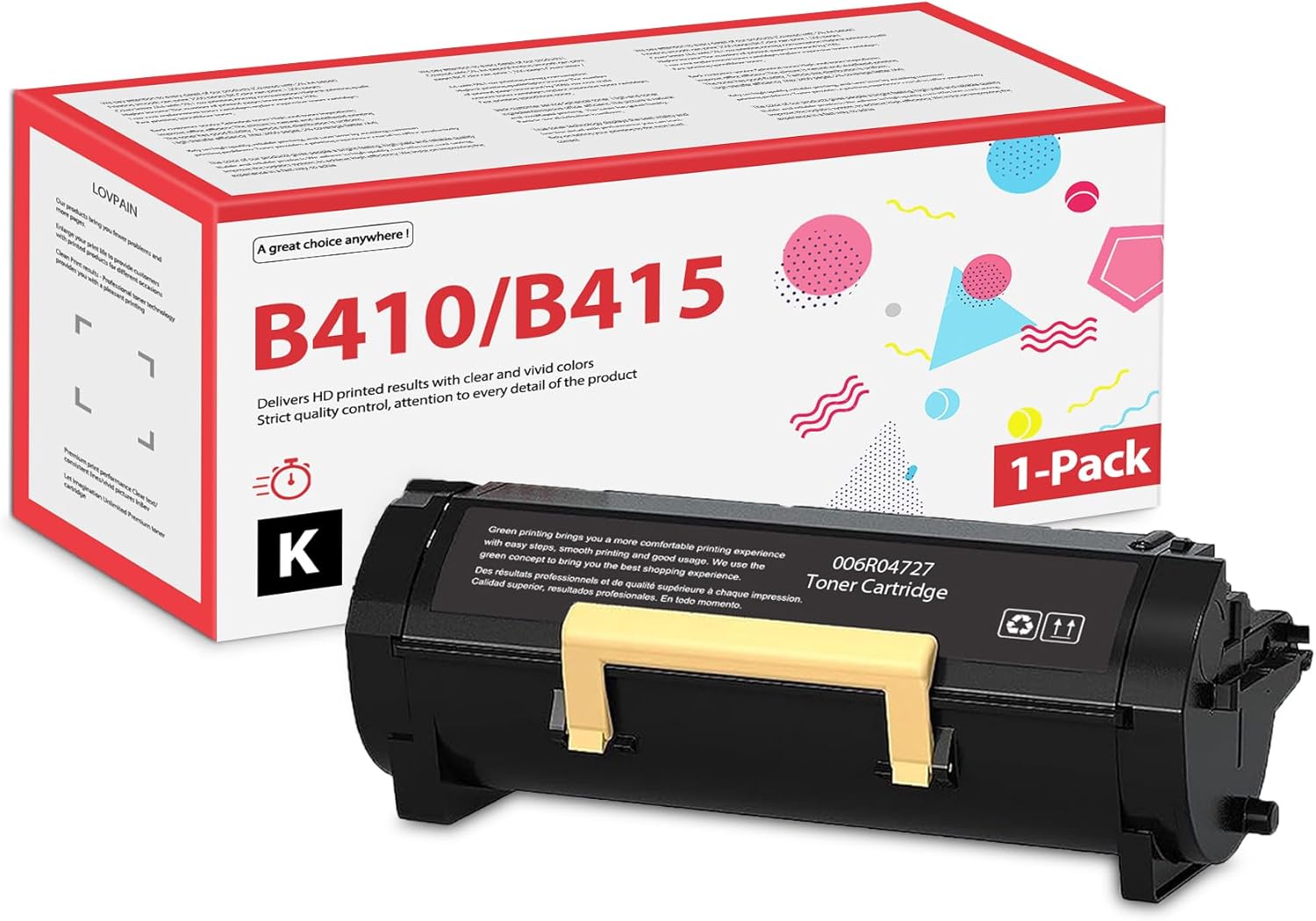 Amazon.com: B410 Black Extra High Capacity Toner Cartridge 1 Pack ...