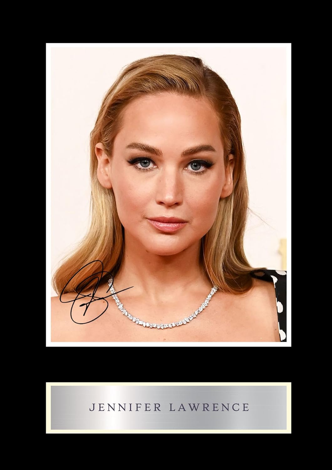 Amazon.com: Jennifer Lawrence Pre Printed Signature Signed Mounted ...