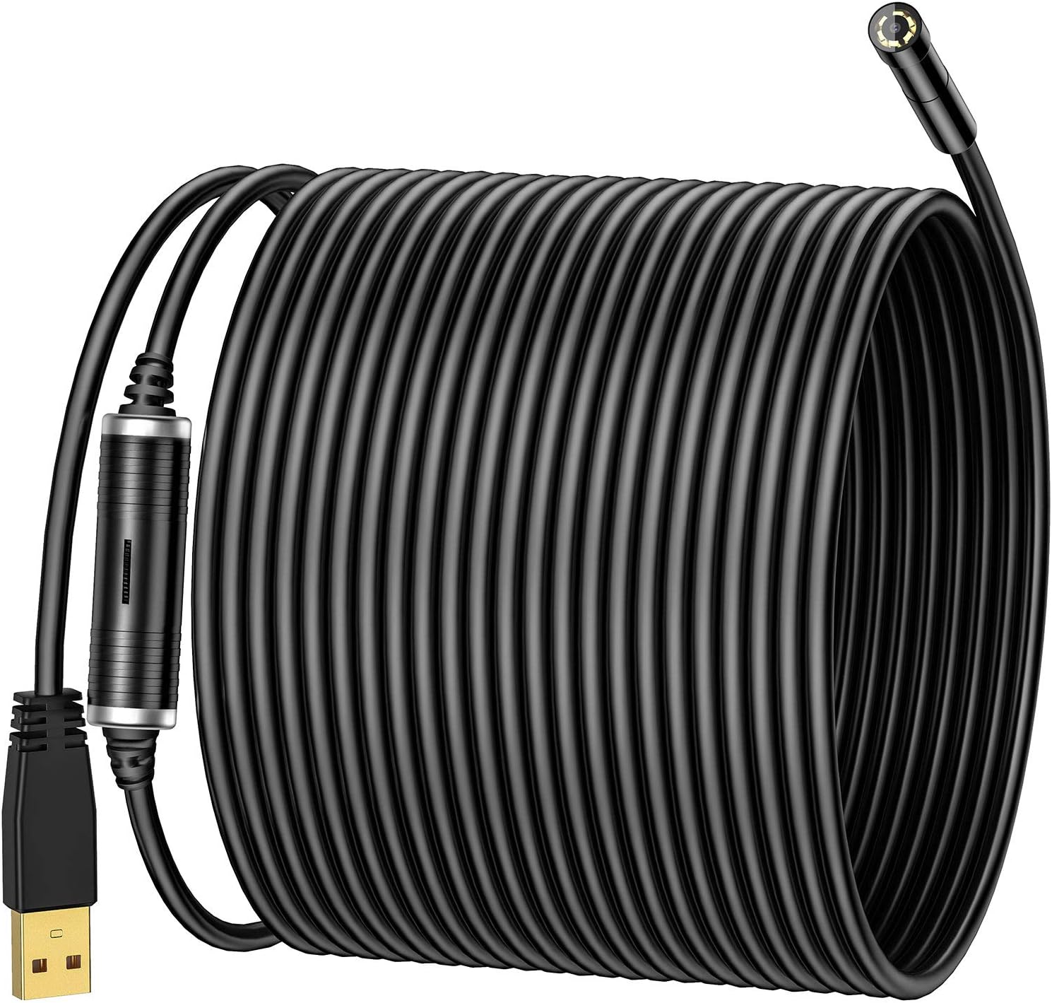 Amazon.com : 5.0MP USB Endoscope, NIDAGE 50FT Inspection Camera ...