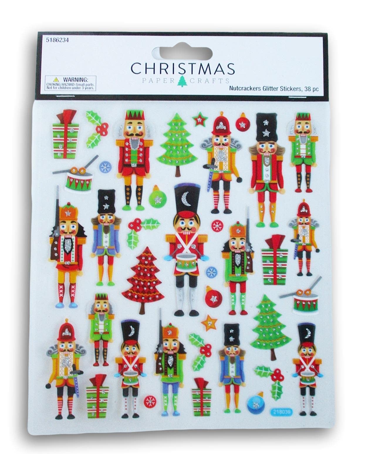 Amazon.com: Christmas Nutcracker Stickers - Glitter Adhesive Decals for ...