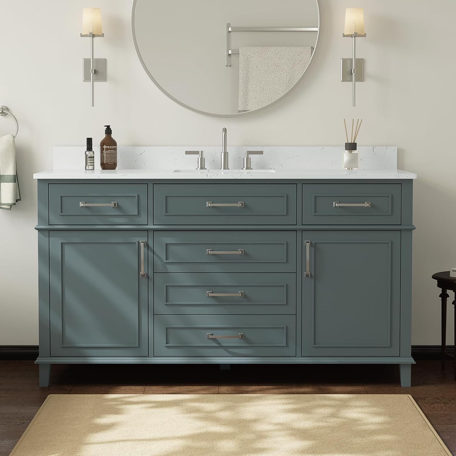 Amazon.com: DELUXE LIVING 60 Inch Bathroom Vanity with Sink, Single ...