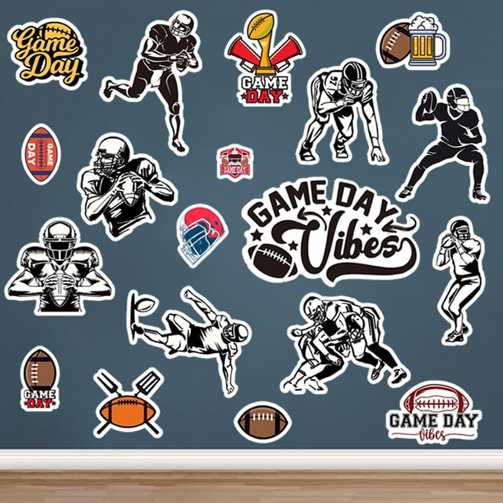Amazon.com: Runtoo Football Players Wall Decals American Football ...