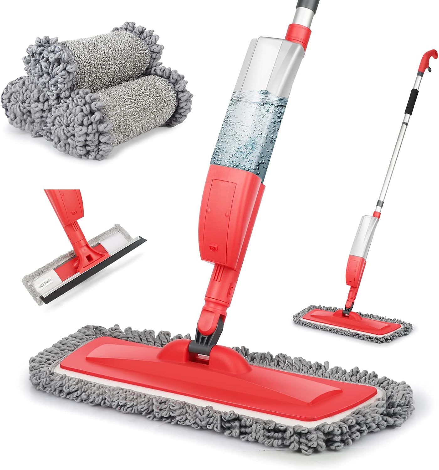 Amazon.com: Spray Mop and Glass Wiper,Microfiber Mop with 3 Reusable ...