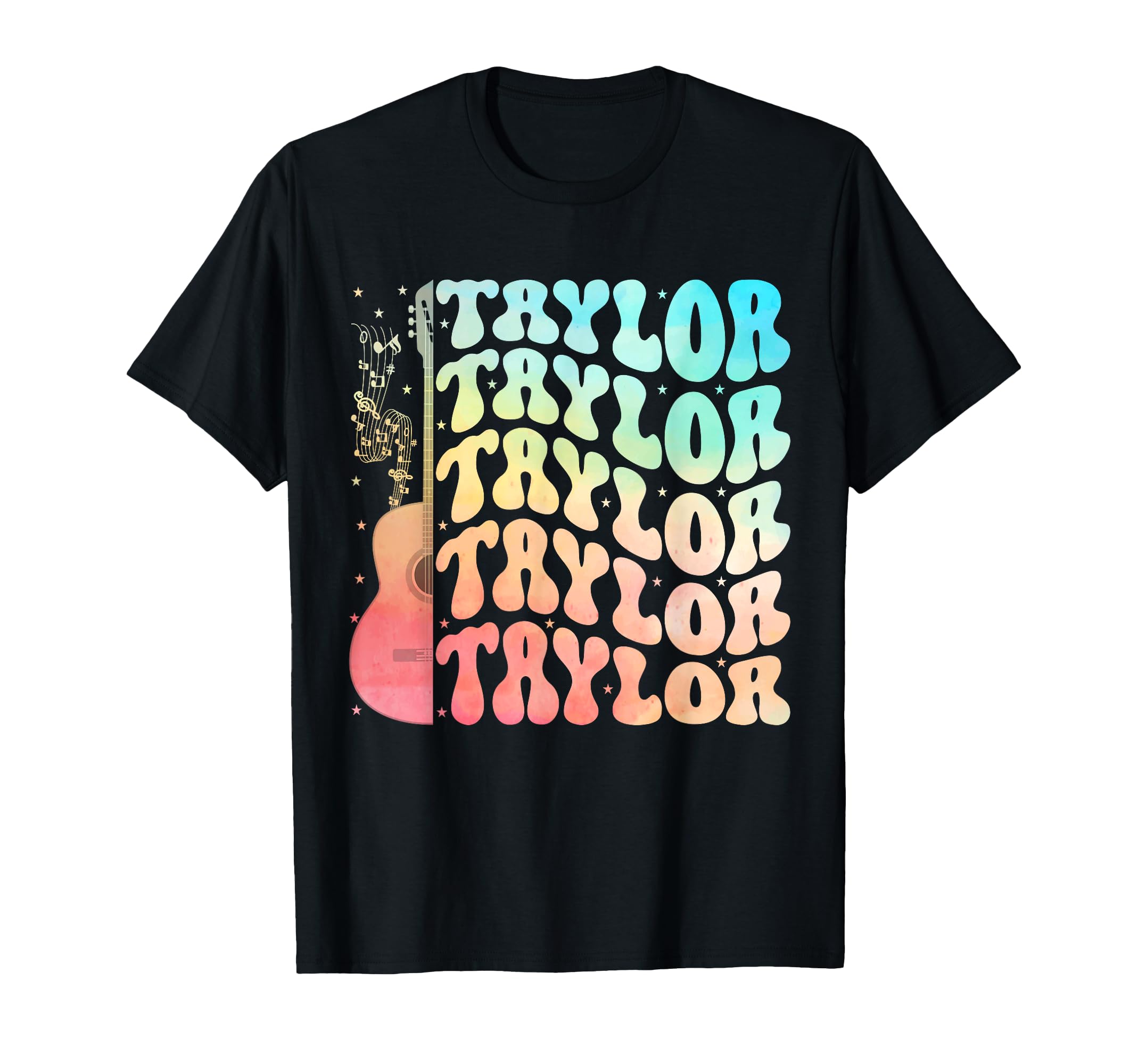 TAYLOR First Name I Love Taylor Girl Groovy Retro Tie Dye T-Shirt ...