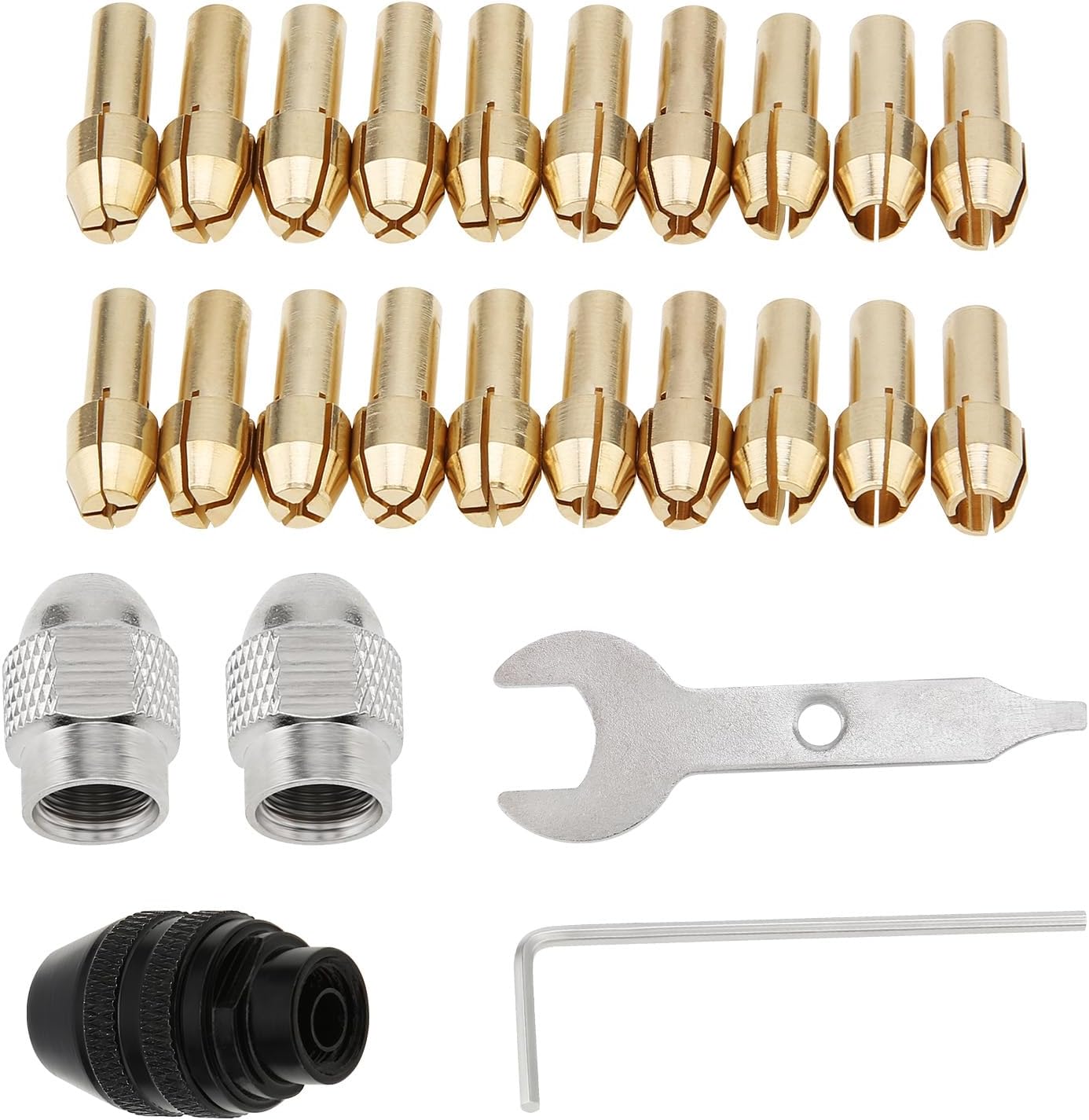 Omninmo Drill Chuck Collet Set for Dremel Accessories Chuck Collet Kit ...