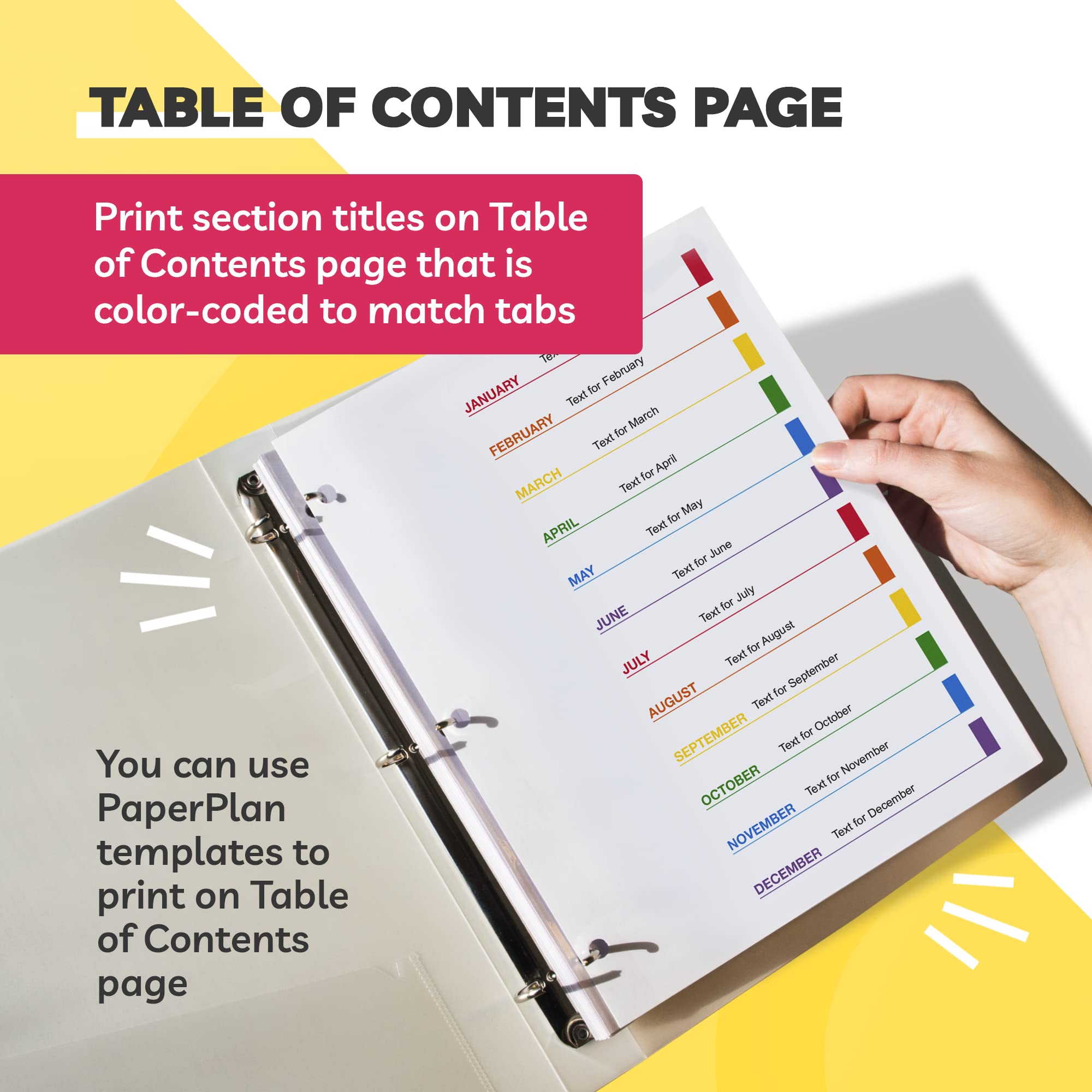 Snapklik.com : Monthly Dividers For 3 Ring Binder - Month Dividers For ...