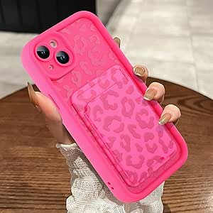 Amazon.com: MOWIME Compatible with iPhone 15 Case with Card Holder, Cheetah Print Shockproof ...