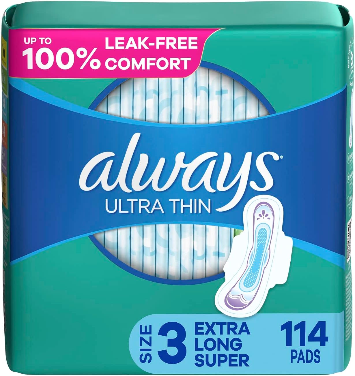 Amazon.com: Always Ultra Thin Feminine Pads For Women, Size 3 Extra ...