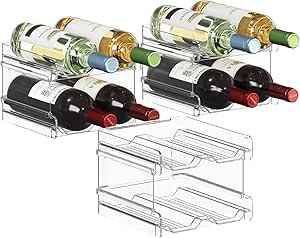 Amazon.com: Lifewit Plastic Stackable Wine Rack for Refrigerator, Cabinet, Countertop,Wine ...