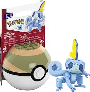 Amazon.com: Mega Construx Pokemon Series 17 Sobble Figure Building Set ...