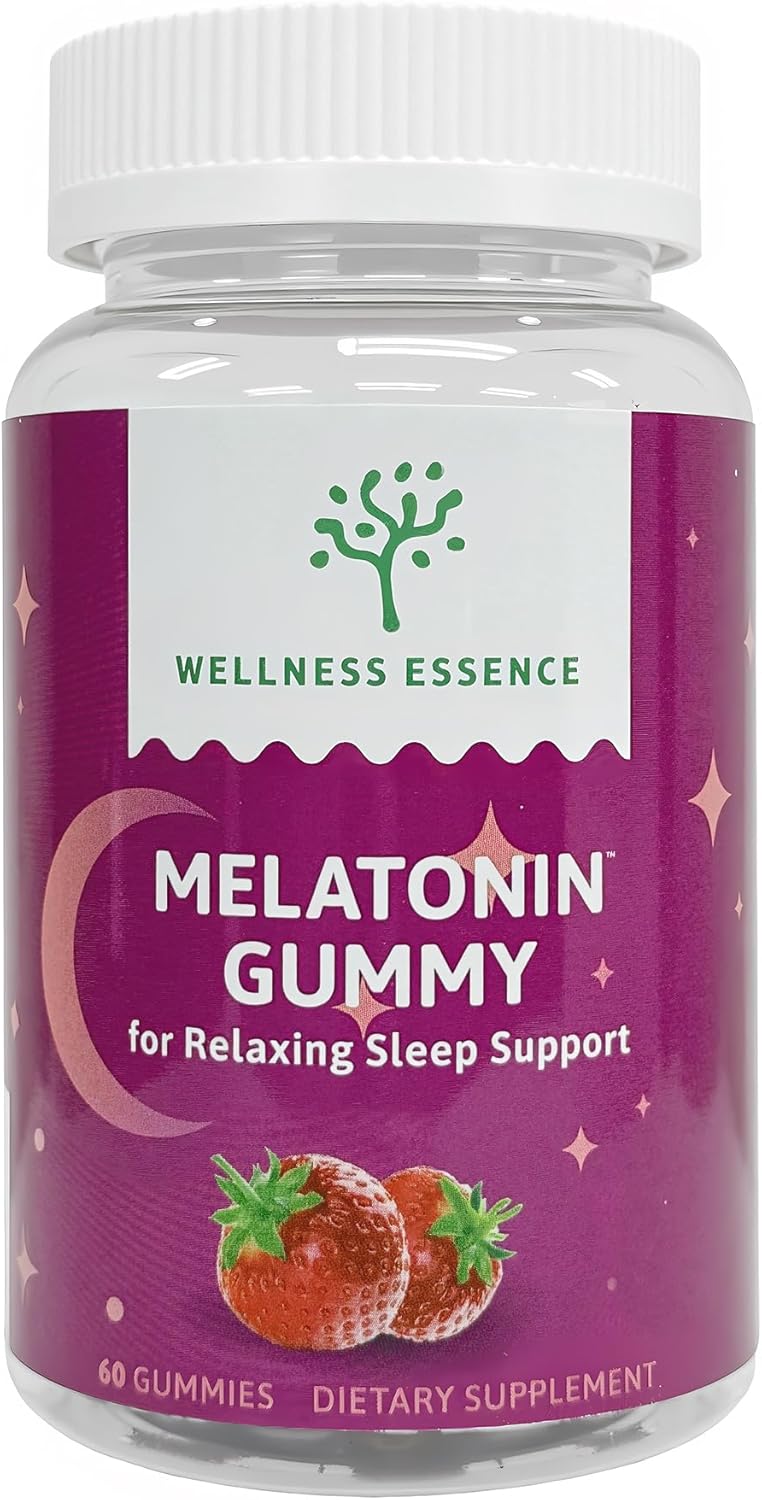 Amazon.com: WELLNESS ESSENCE Melatonin Gummies L-Theanine Vitamin B6 C ...