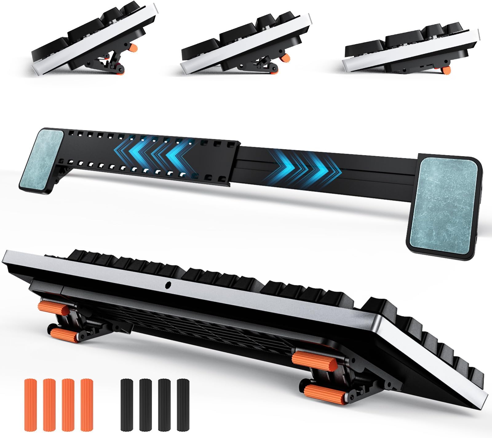 Amazon.com: HONKID Computer Keyboard Stand, Adjustable Keyboard Riser ...