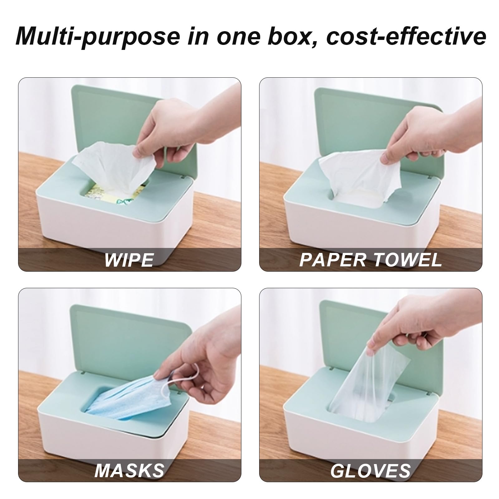 Baby Wipes Container 2-Pack Refillable Wipe Dispensers - Sealing Lid ...
