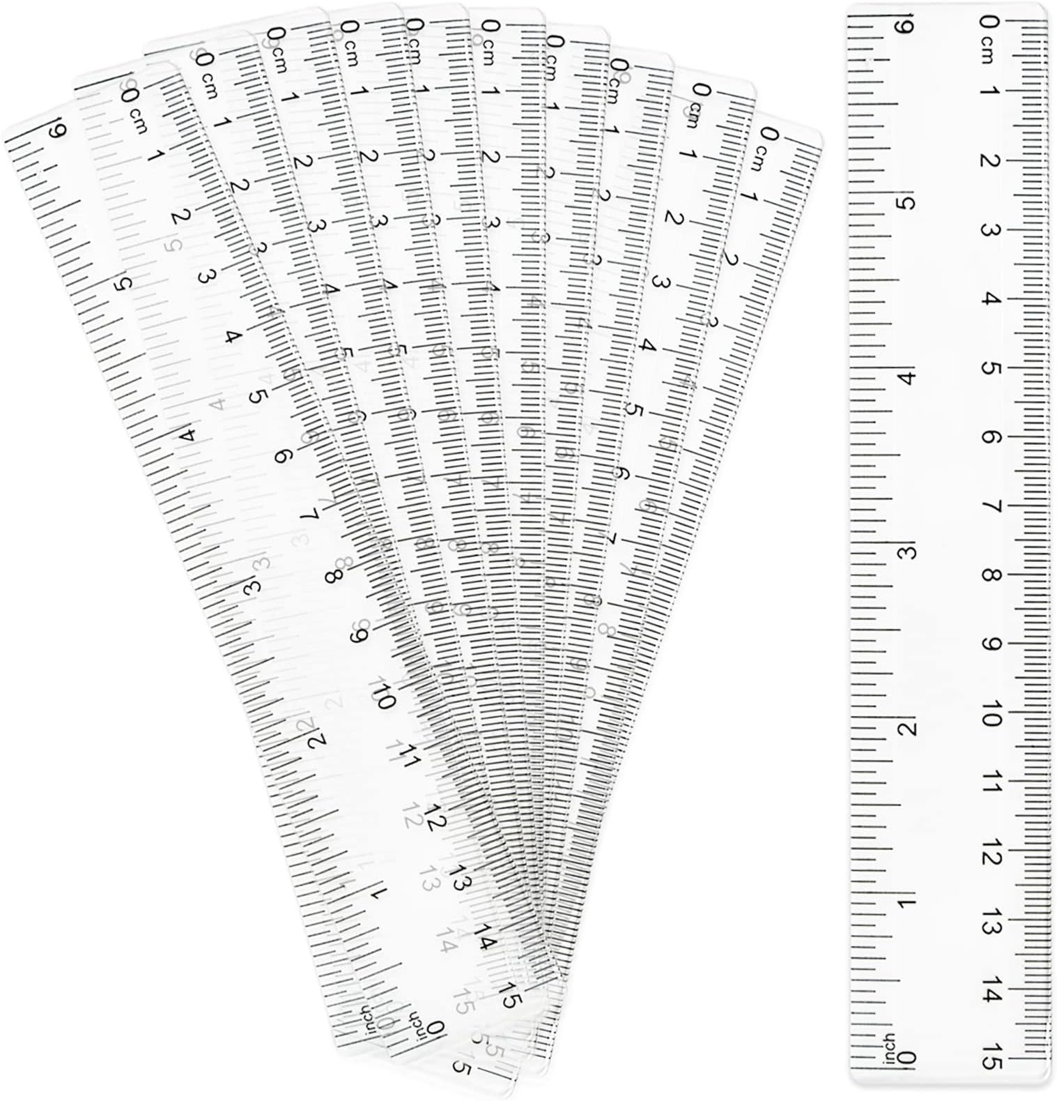 Westcott 8-Inch 200 mm Plastic Ruler - Clear : Amazon.co.uk: Stationery ...