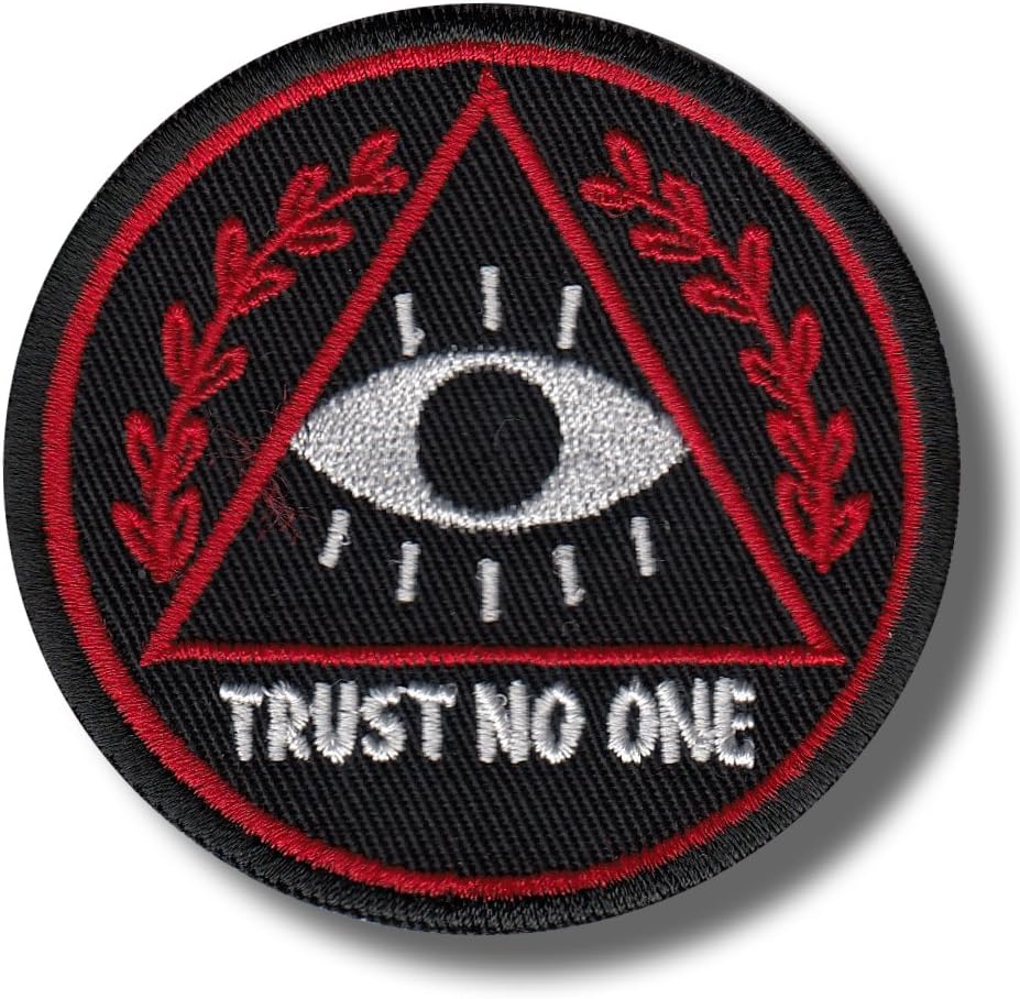 Amazon.com: Trust no one - Embroidered Patch 6x6 cm : Clothing, Shoes ...