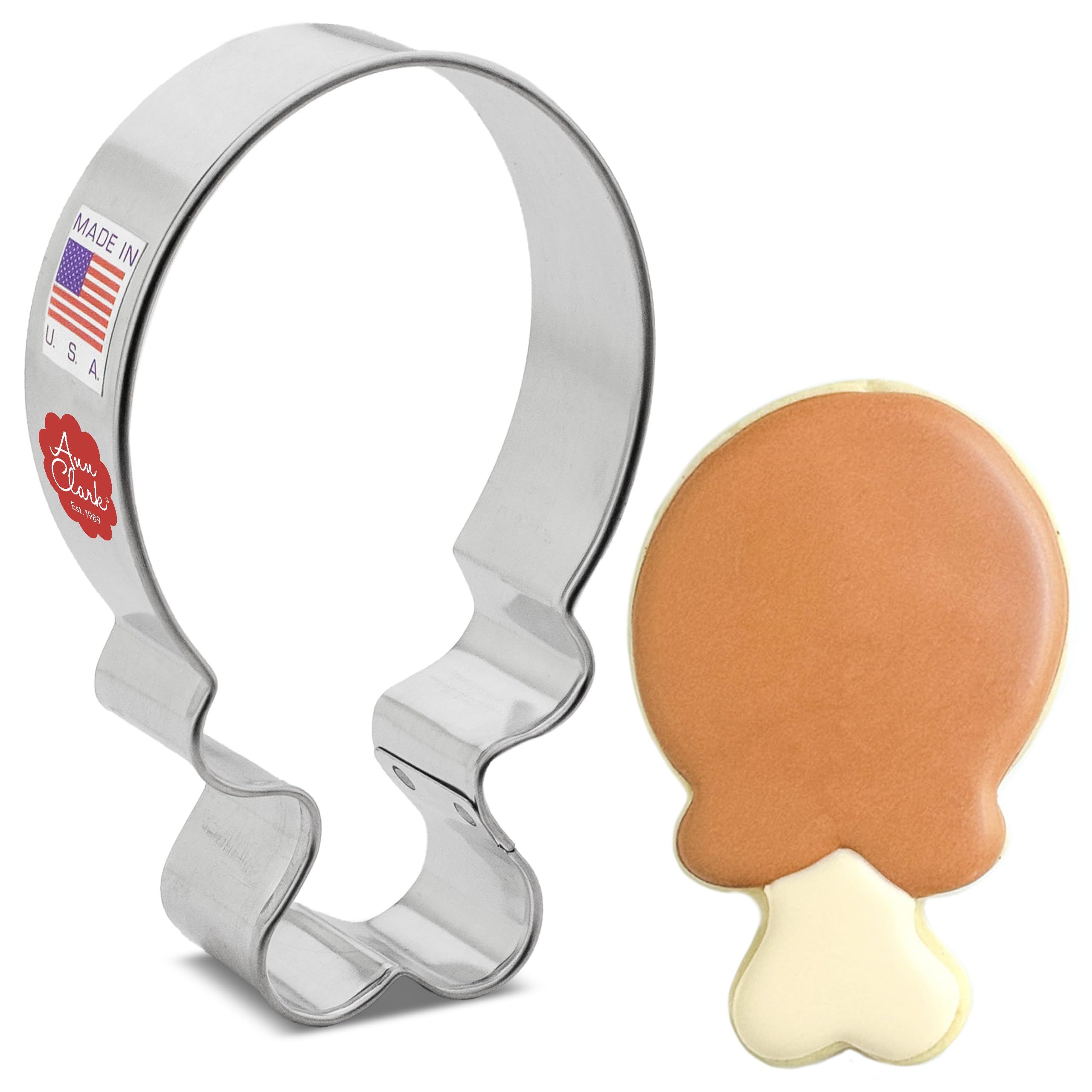 Amazon.com: Thanksgiving Turkey Leg Drumstick Cookie Cutter, 3.8" Made ...