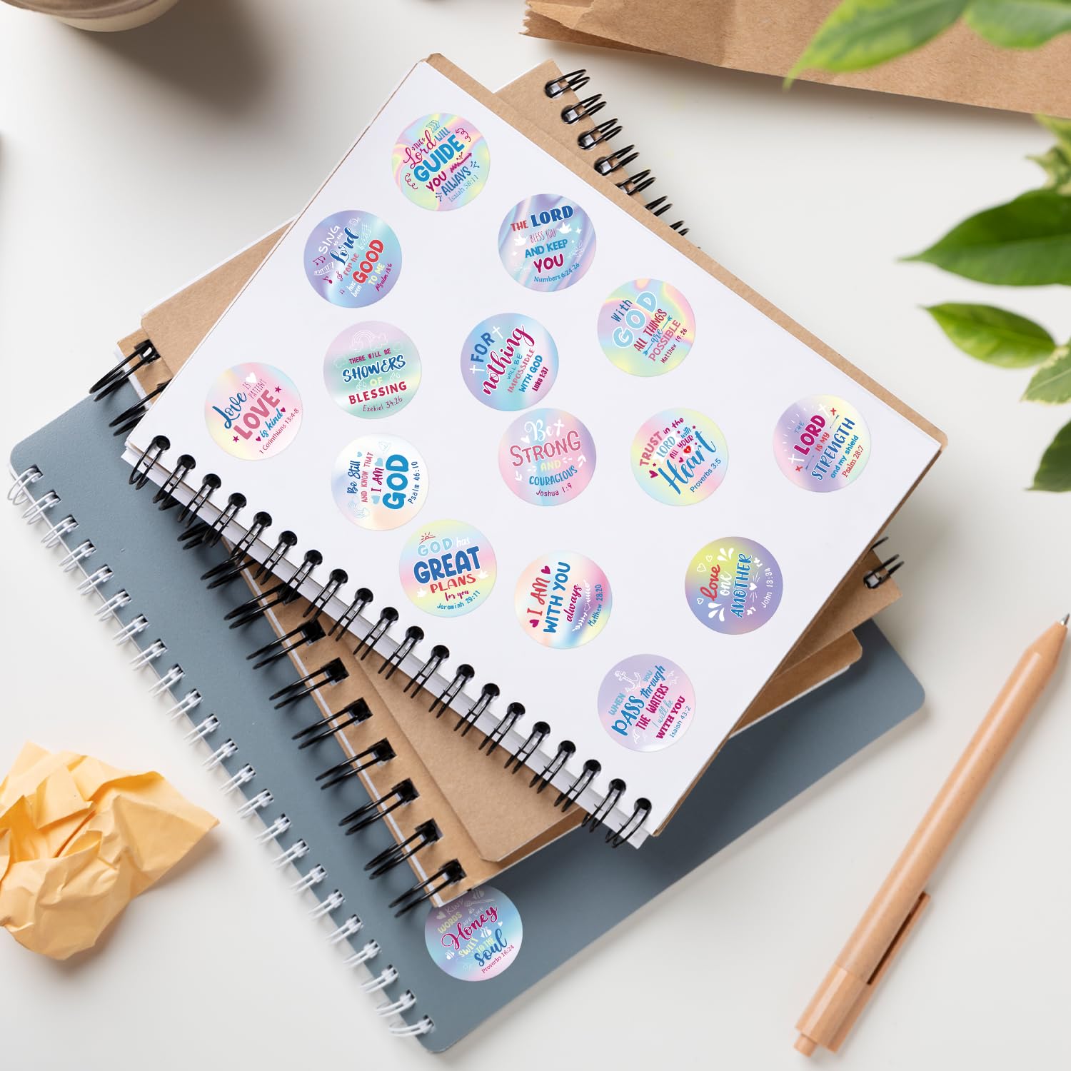 Snapklik.com : 1000pcs Christian Religious Sticker Rolls, 16 Designs ...
