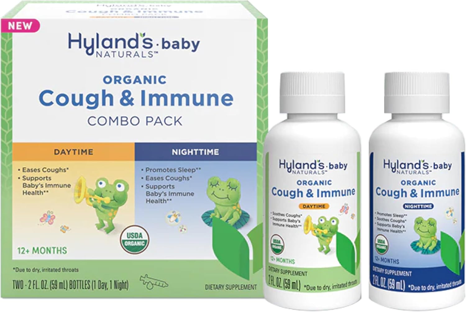 Amazon.com: Hyland's Baby Organic Cough Syrup and Immune Support Day ...
