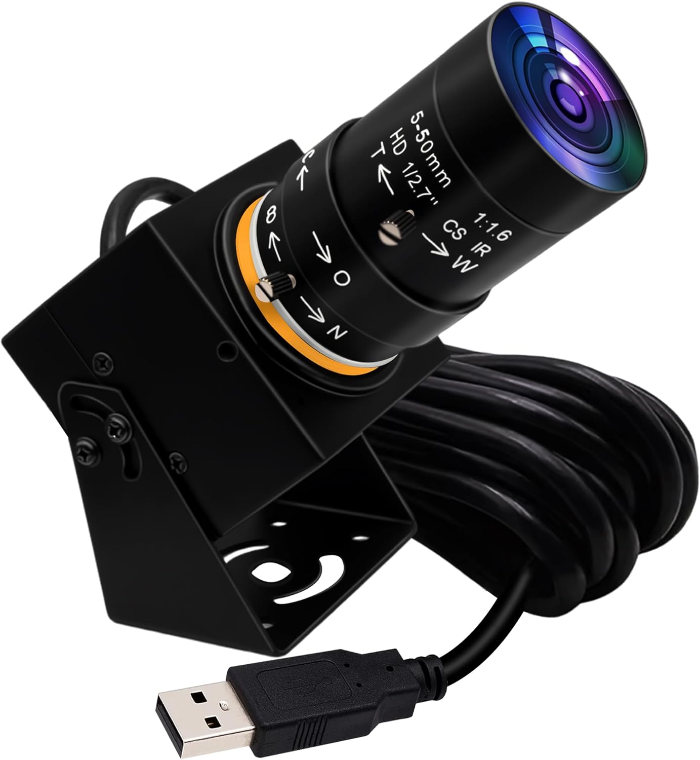 Amazon.com: ELP 4K USB Camera with Microphone 5-50mm Varifocal Lens ...