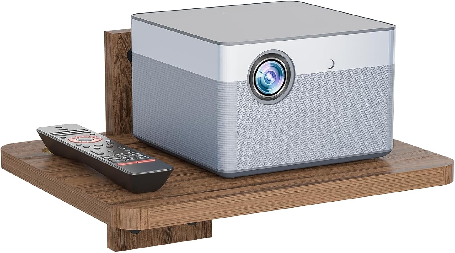 WALI Wall Mount Shelf, Holds Up to 10 kg, Wooden Floating TV Shelf for ...