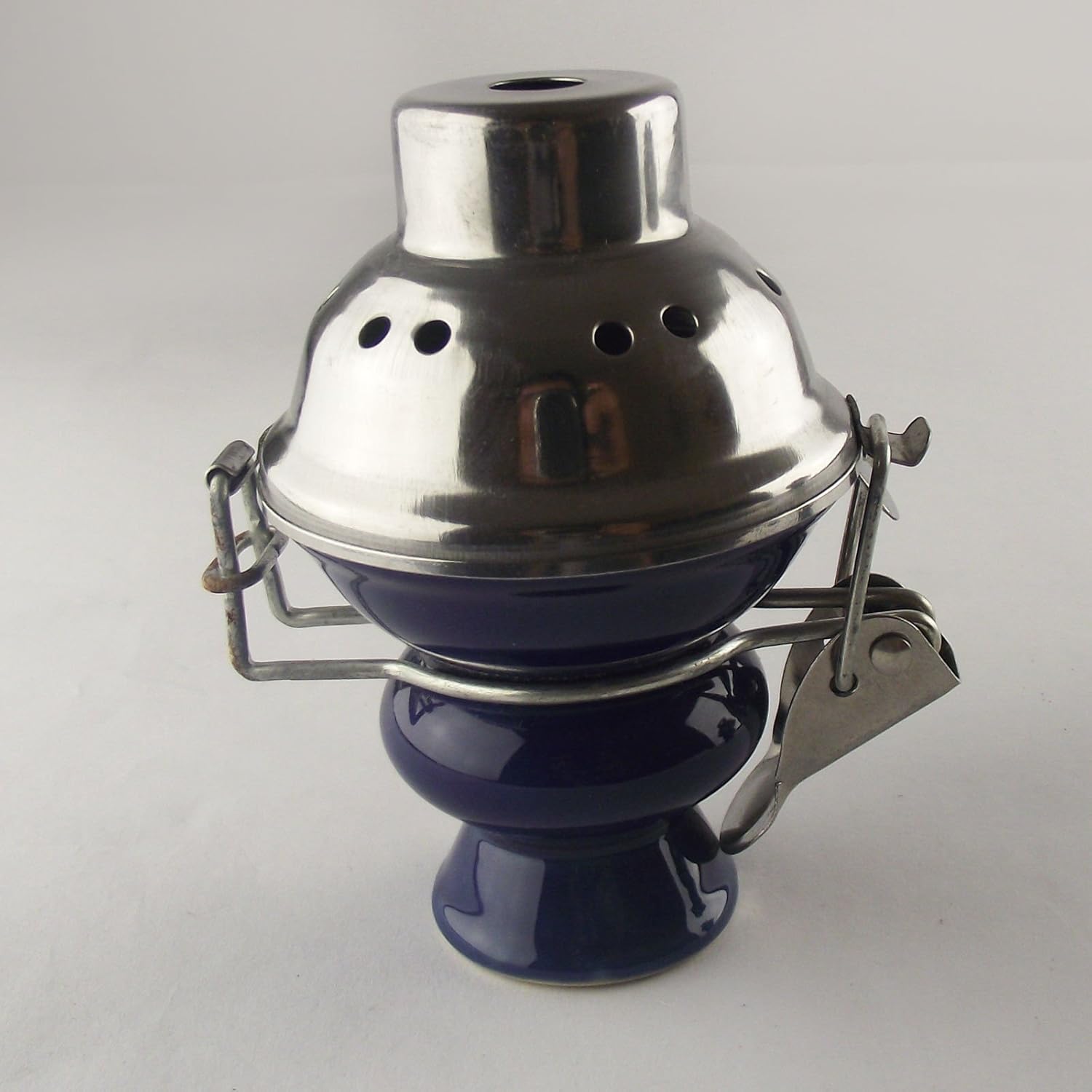Meena Supplies Ceramic Shisha/Hookah Pot/Bowl/Chimney (Blue, Large with ...