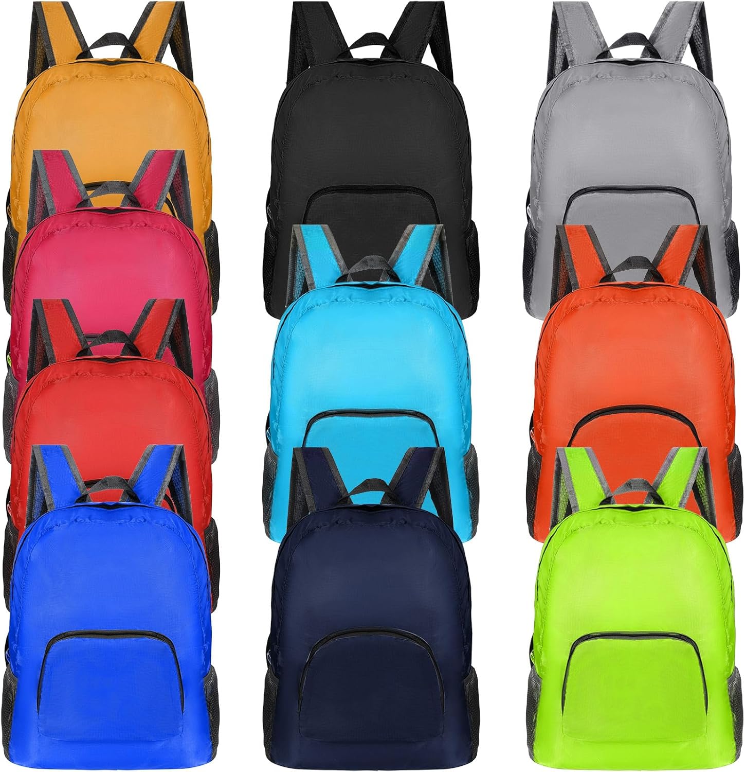 Amazon.com | Sherr 10 Pack 17" Classic Backpacks in Bulk Foldable ...