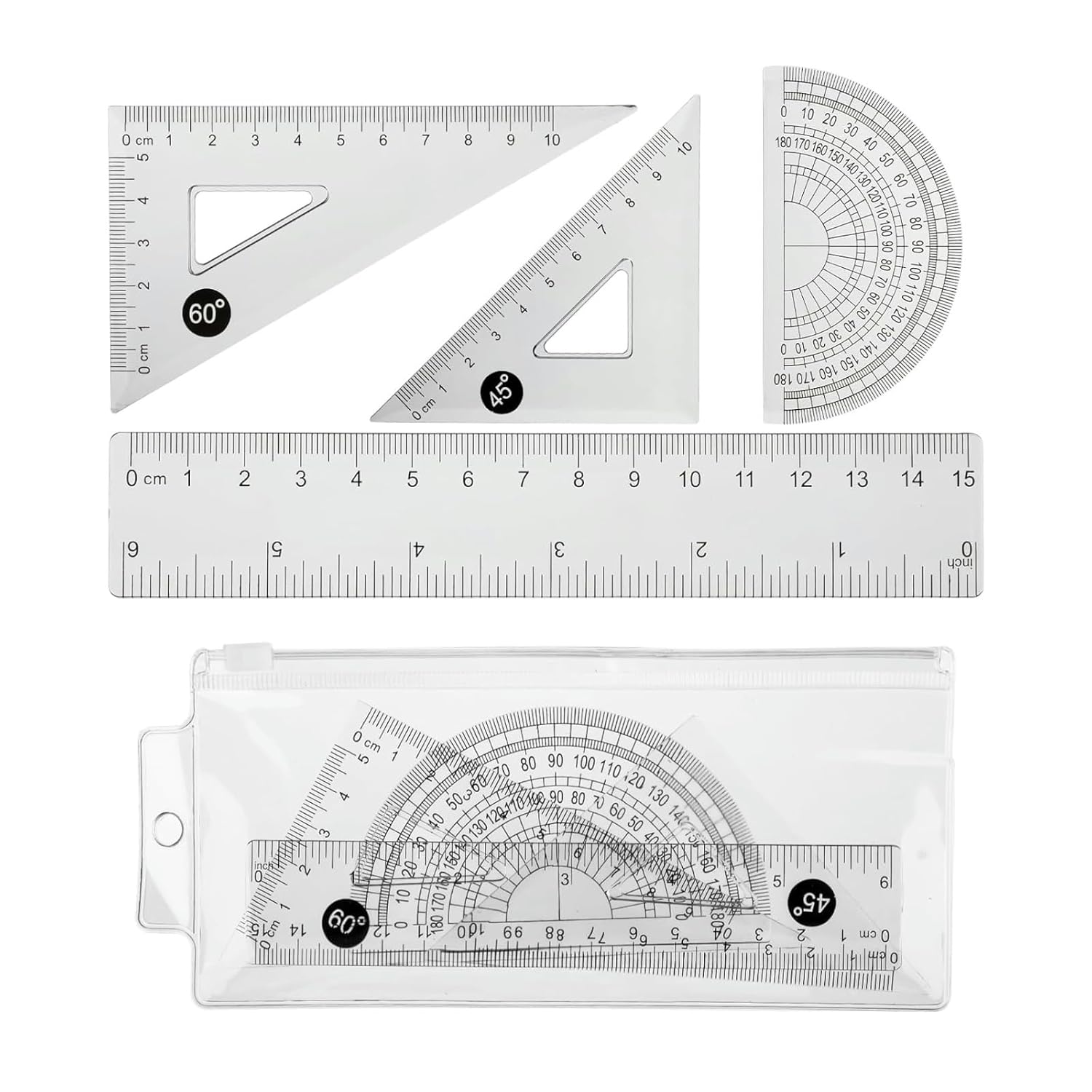 Amazon.com : A Suit of Clear Plastic Kit,Clear 6 Inch,-Fast to Read and ...