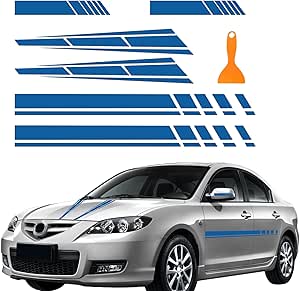 Tecledsn 6PCS Car Hood Stripe Stickers, Universal Auto Racing Body ...