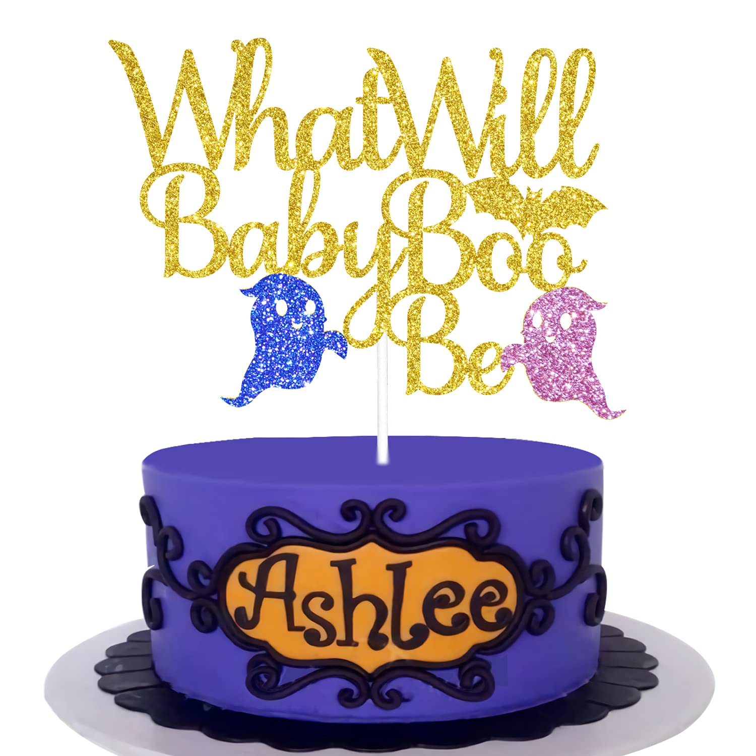 Halloween Gender Reveal Cake Topper What Will Baby Boo Be | Desertcart OMAN