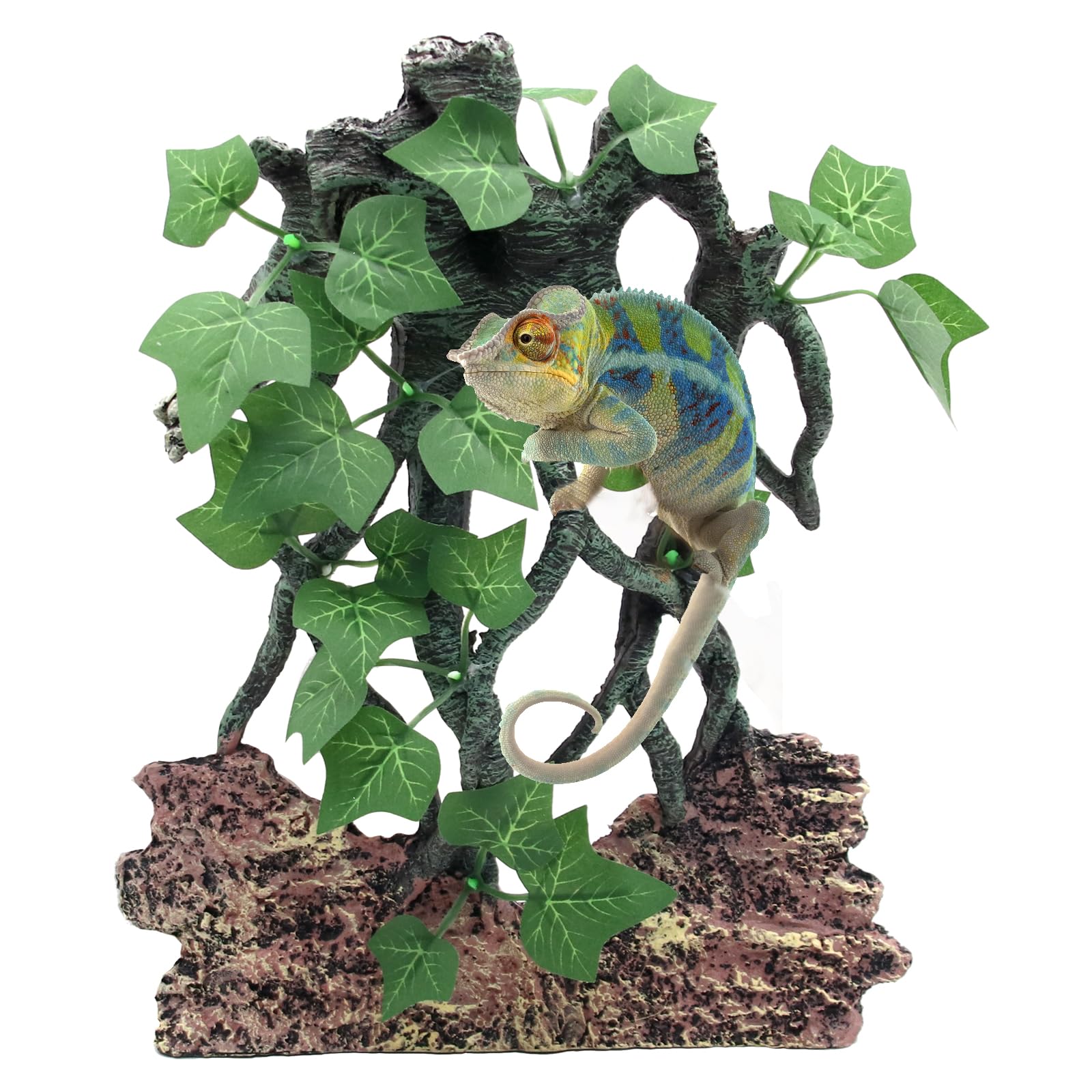 Abustle pig Reptile Corner Branch,Resin Climb Tree Rock Background ...
