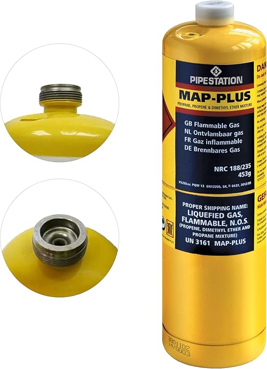 Mapp/Map Pro Plus Propane Gas Canister Cartridge Disposable Cylinder ...