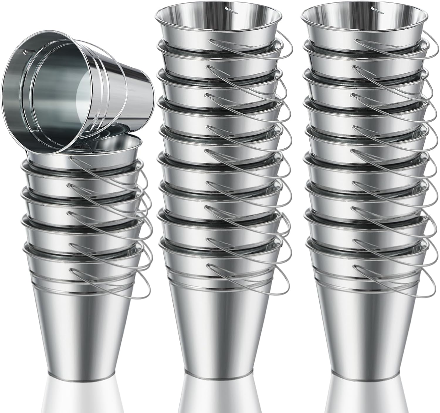 Amazon.com: Sadnyy 24 Pcs Metal Buckets with Handles, Mini Colored ...