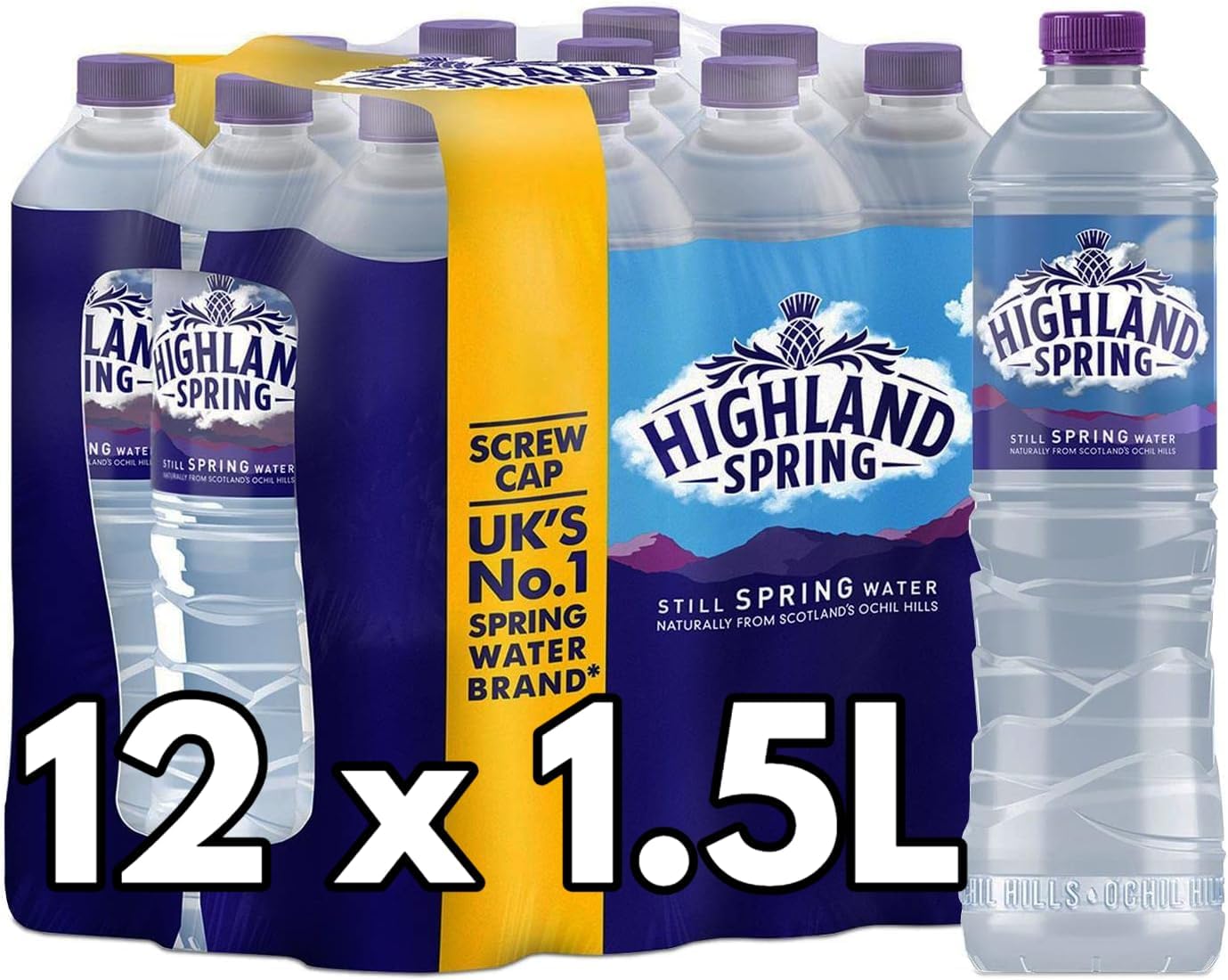 Highland Still Spring Natural Mineral Water 1.5L (12 x 1.5L) : Amazon ...