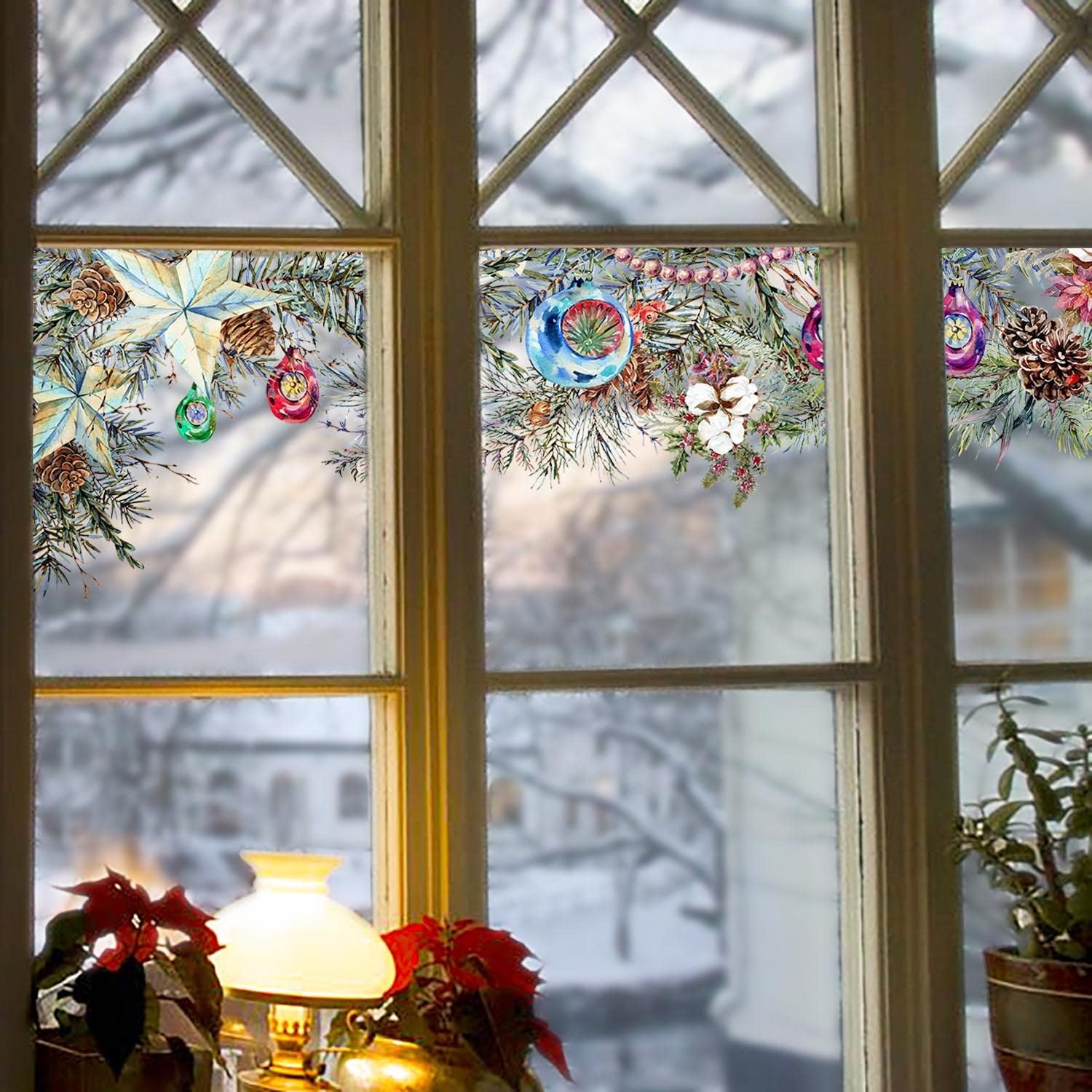 Amazon.com: funlife Double-Sided Stained Glass Window Film, Watercolor ...