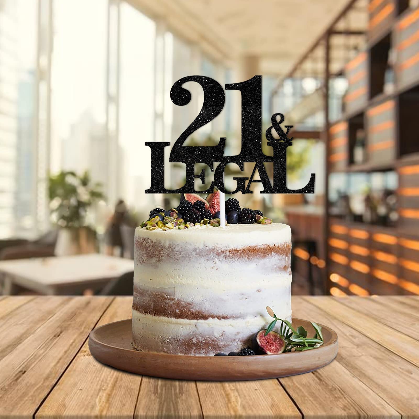 Snapklik.com : 21 & Legal Cake Topper Party Happy 21st Birthday ...
