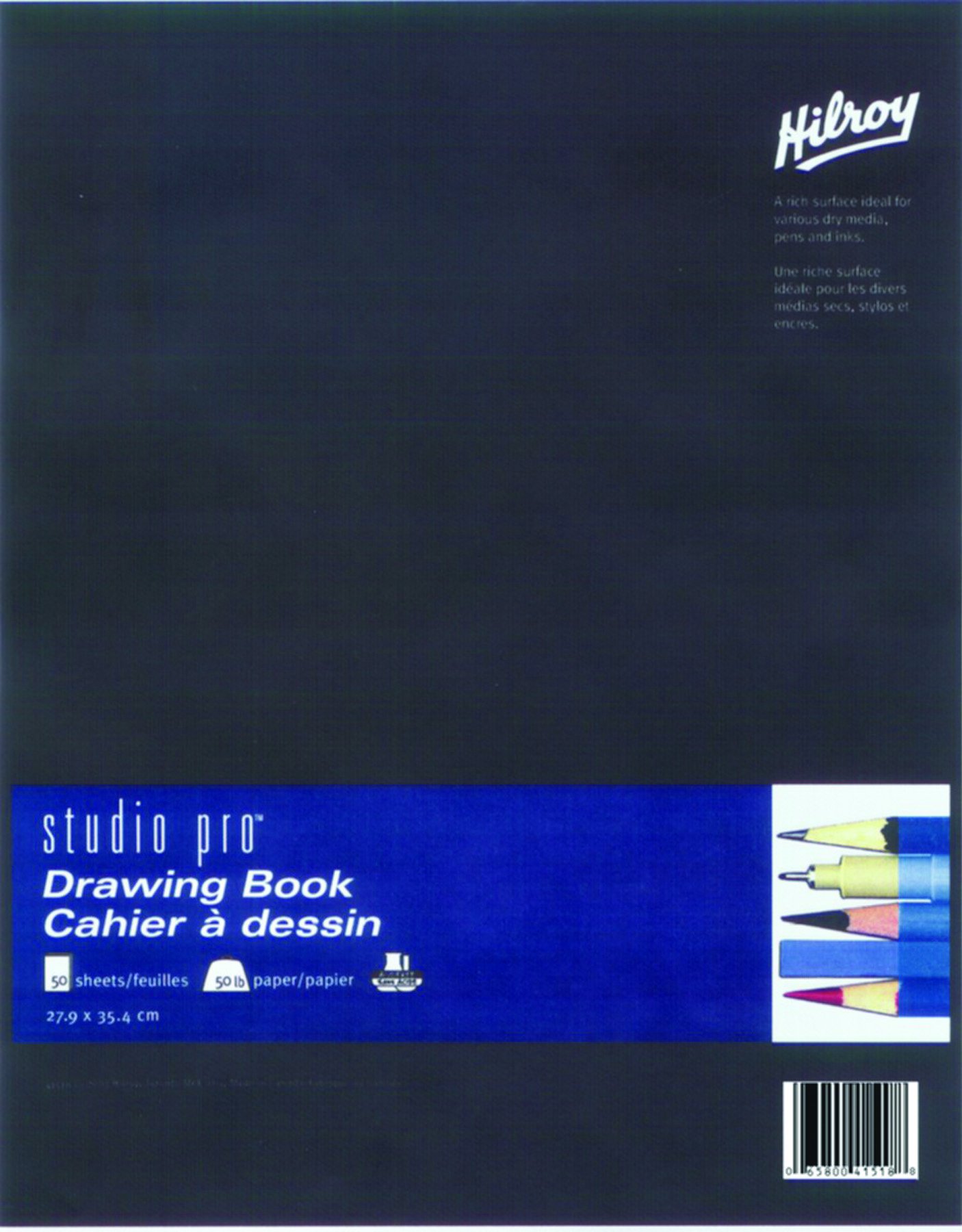 Hilroy Studio Pro 41518 Drawing Book, 11x14-Inch, 50-Pound Acid Free ...