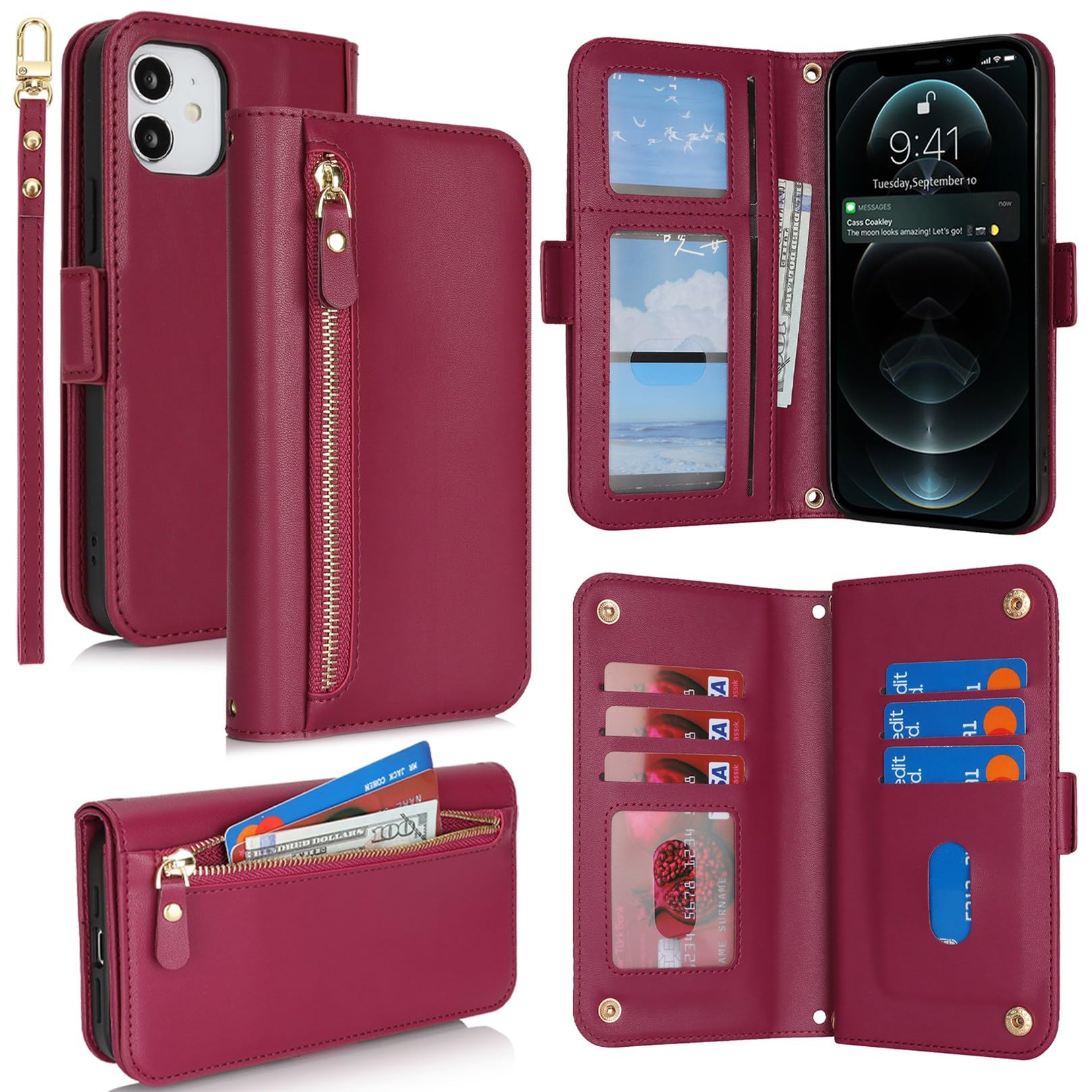 Amazon.com: Jaorty for iPhone 12 Pro / 12 Phone Case with RFID Blocking ...