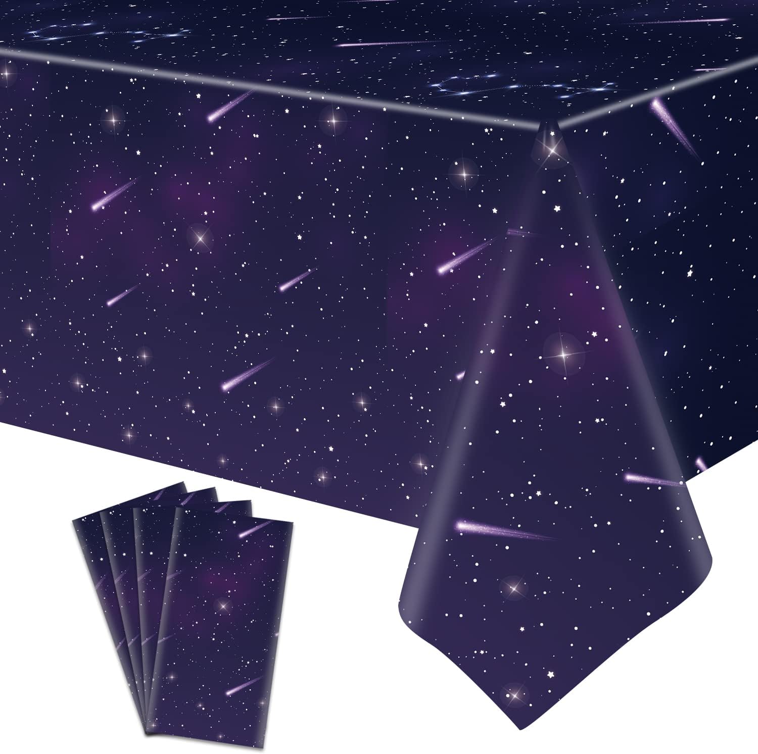 Amazon.com: Inspireyee 4 Pack Purple Space Tablecloth Starry Night ...